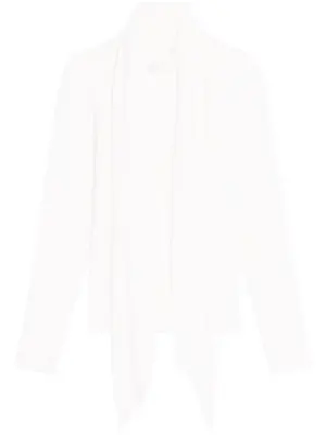 Helmut Lang Scarf-detail Silk Blouse - Neutrals