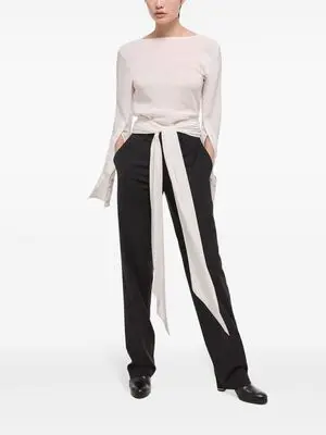 Helmut Lang Scarf-detail Silk Blouse