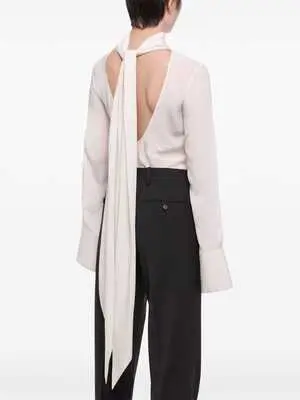 Helmut Lang Scarf-detail Silk Blouse