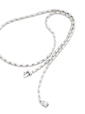 SUZANNE KALAN 18kt White Gold Linear Diamond Tennis Necklace