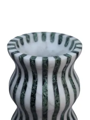 EDITIONS MILANO Versilia Striped Marble Vase