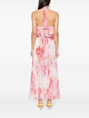 MSGM Floral-print Maxi Dress - Pink