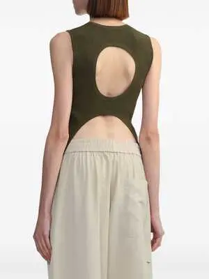 Tibi Cutout-detail Ribbed Top