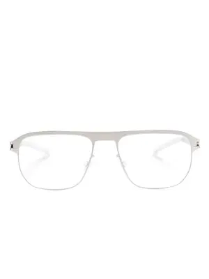 Mykita Lorenzo Rectangle-frame Glasses - Silver