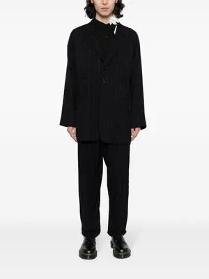 Yohji Yamamoto Pinstriped Single-breasted Blazer