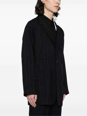 Yohji Yamamoto Pinstriped Single-breasted Blazer