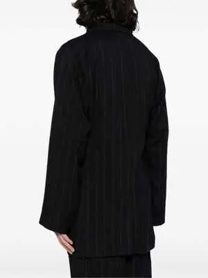 Yohji Yamamoto Pinstriped Single-breasted Blazer