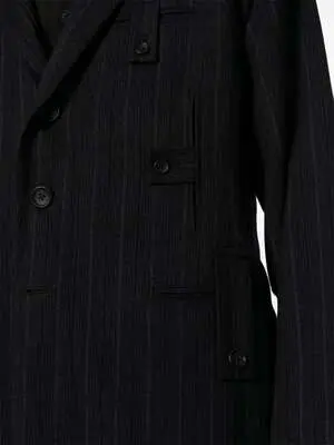 Yohji Yamamoto Pinstriped Single-breasted Blazer