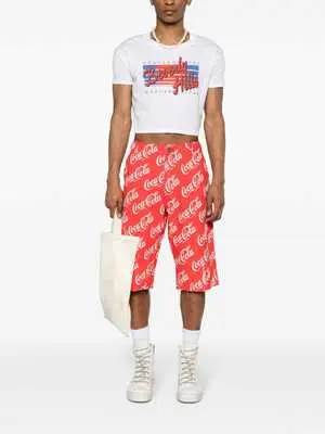 ERL Coca-cola Print Shorts - Red