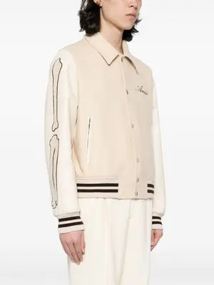 Amiri Bones Appliqué-detail Varsity Jacket