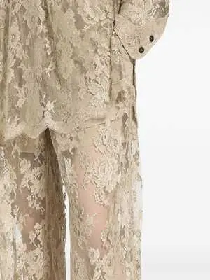 Dolce & Gabbana Sartoriale Wide-leg Lace Trousers