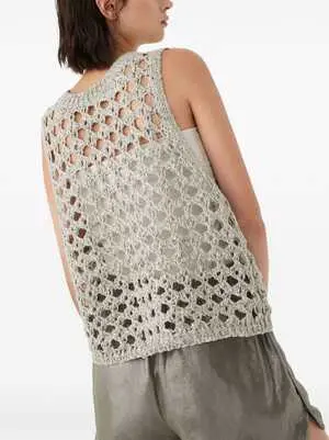 Brunello Cucinelli Open-knit Sleeveless Vest