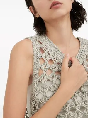 Brunello Cucinelli Open-knit Sleeveless Vest