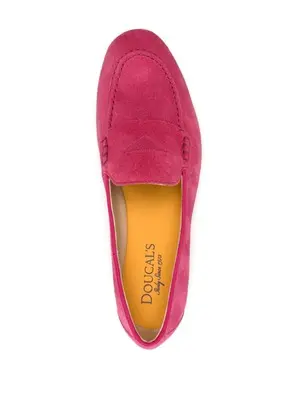 DOUCAL'S Penny-slot Suede Loafers - Pink