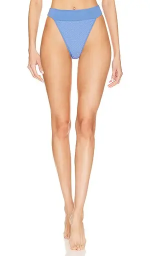 KYA Camilia Reversible Bikini Bottom - Azure Scrunch & Azure