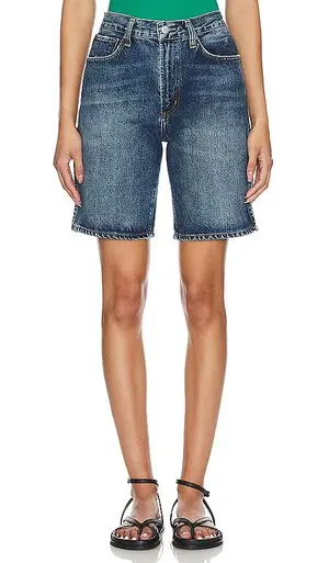 AGOLDE Vida High Rise Relaxed Straight Denim Shorts - Control