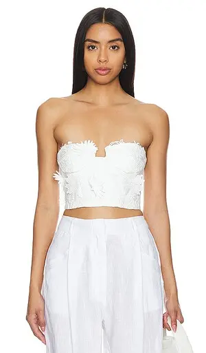 Bardot Brias Bustier In White - Orchid White