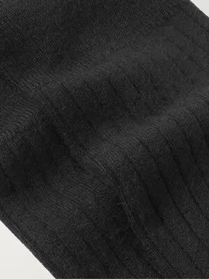 Loro Piana Ribbed Cashmere And Silk-blend Socks