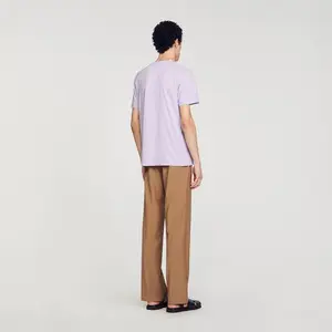 Sandro Cotton T-shirt - Lavender