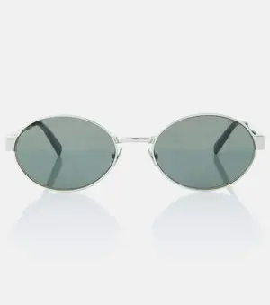 Saint Laurent Sl 692 Oval Sunglasses - Silver