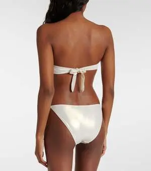 Melissa Odabash Martinique Bandeau Bikini Top - Gold