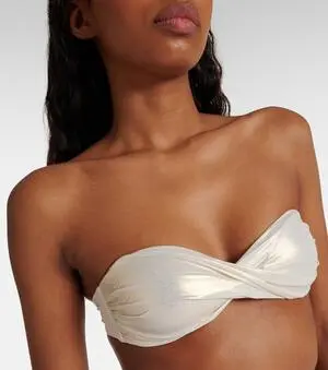 Melissa Odabash Martinique Bandeau Bikini Top - Gold