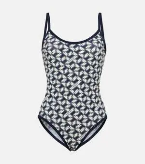 Moncler Moncler Printed Swimsuit Blue