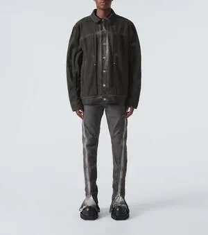 Rick Owens Sphinx Jumbo Worker Denim Jacket - Black