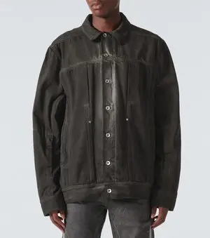 Rick Owens Sphinx Jumbo Worker Denim Jacket - Black