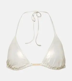 Melissa Odabash Andorra Triangle Bikini Top - Gold
