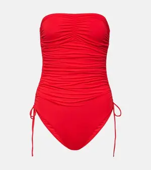 Melissa Odabash Sydney Strapless Swimsuit - Red