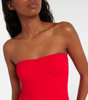 Melissa Odabash Sydney Strapless Swimsuit - Red