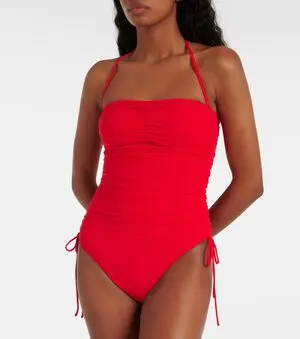 Melissa Odabash Sydney Strapless Swimsuit - Red
