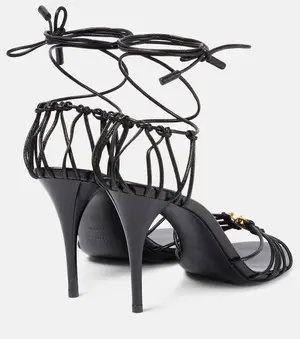 Saint Laurent Babylone 90 Leather Sandals - Black