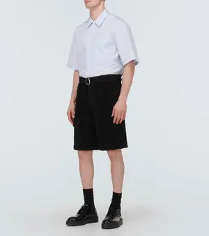 JIL SANDER Crochet Low-rise Cotton-blend Shorts