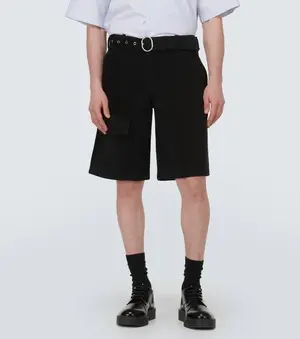 JIL SANDER Crochet Low-rise Cotton-blend Shorts