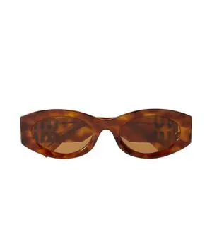 Miu Miu Oval-frame Acetate Sunglasses - Tortoiseshell