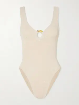 Hunza G Celine Seersucker One Piece Swimsuit - Pink