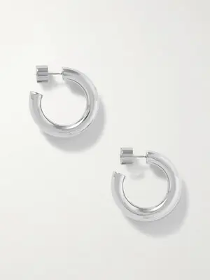 JENNIFER FISHER Natasha Huggies Hoop Earrings - Silver