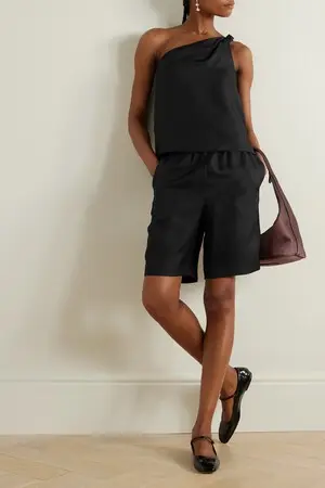Loulou De Saison Zinia Silk-twill Shorts