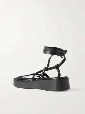 ANCIENT GREEK SANDALS Aristea Platform Sandals - Black