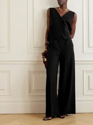Nina Ricci Pleated Cady Wide-leg Pants
