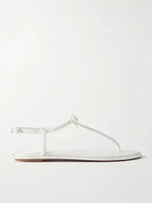 Rene Caovilla Caterina Leather Sandals - White