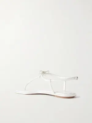 Rene Caovilla Caterina Leather Sandals - White