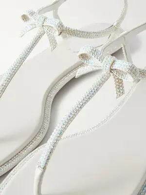 Rene Caovilla Caterina Leather Sandals - White