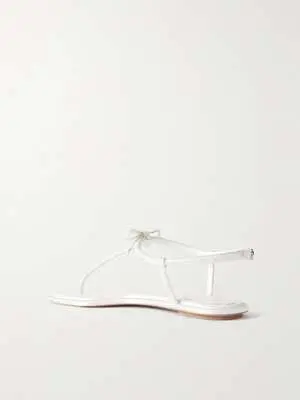 Rene Caovilla Caterina Leather Sandals - White