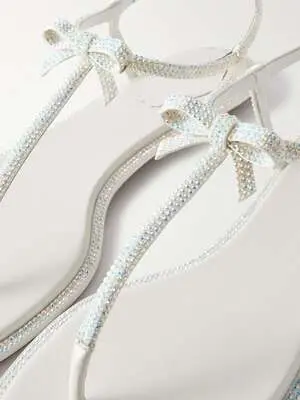 Rene Caovilla Caterina Leather Sandals - White