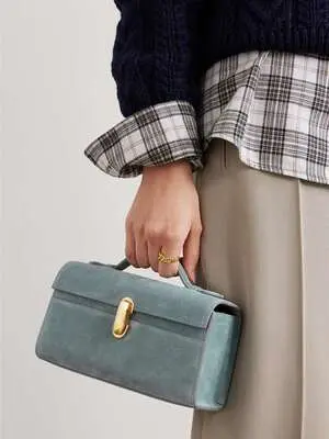 Savette Symmetry Pochette Suede Tote