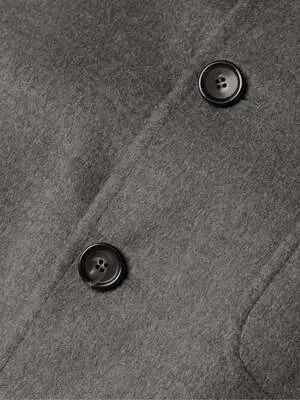 Loro Piana Leather-trimmed Cashmere Jacket - Gray