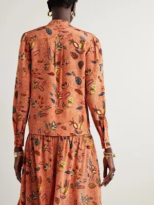 Ulla Johnson Ashlyn Ruffled Printed Blouse